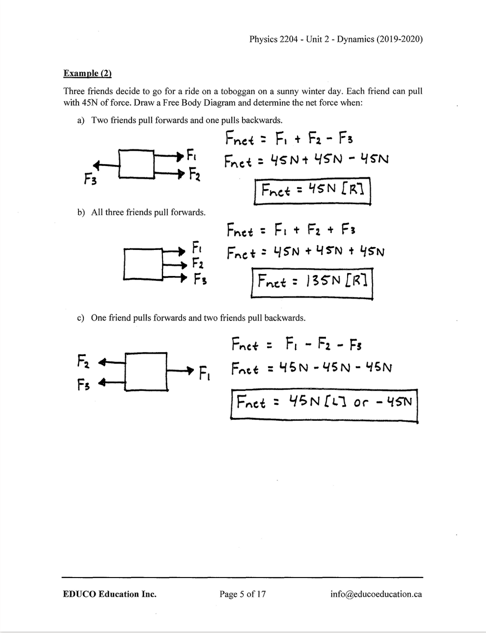 Unit 2: Dynamics - Physics 2204 (Digital Download) – EDUCO Education