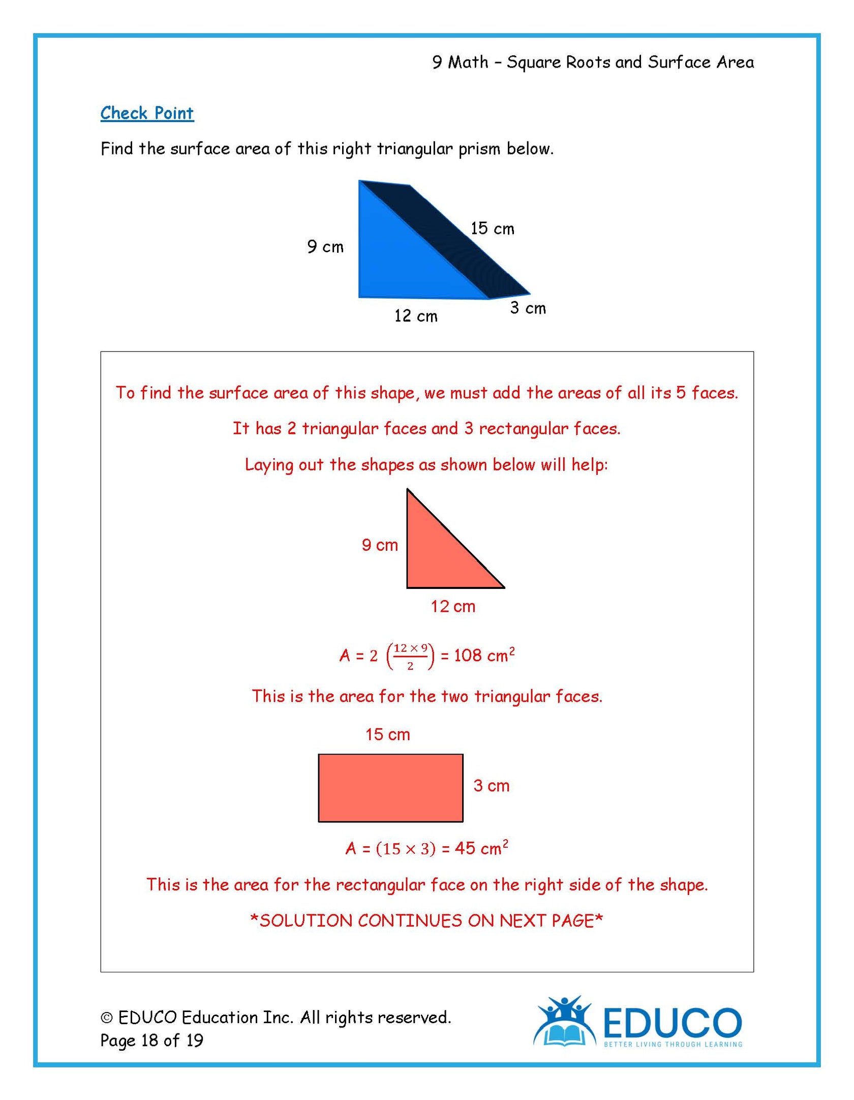 Unit 1: Square Roots and Surface Area - Grade 9 Math (Digital Download ...