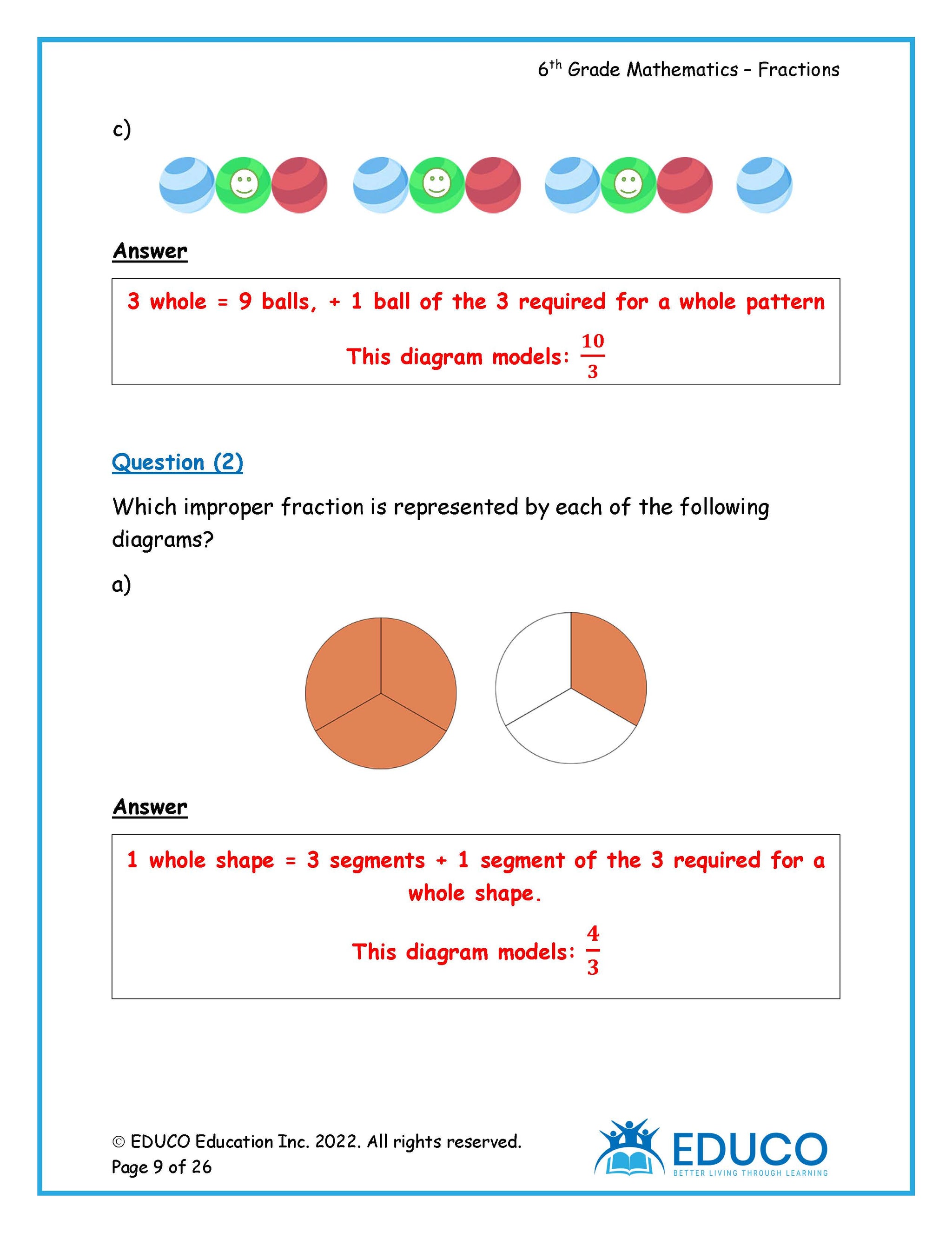Unit 7: Fractions - Grade 6 Math (Digital Download) – EDUCO Education