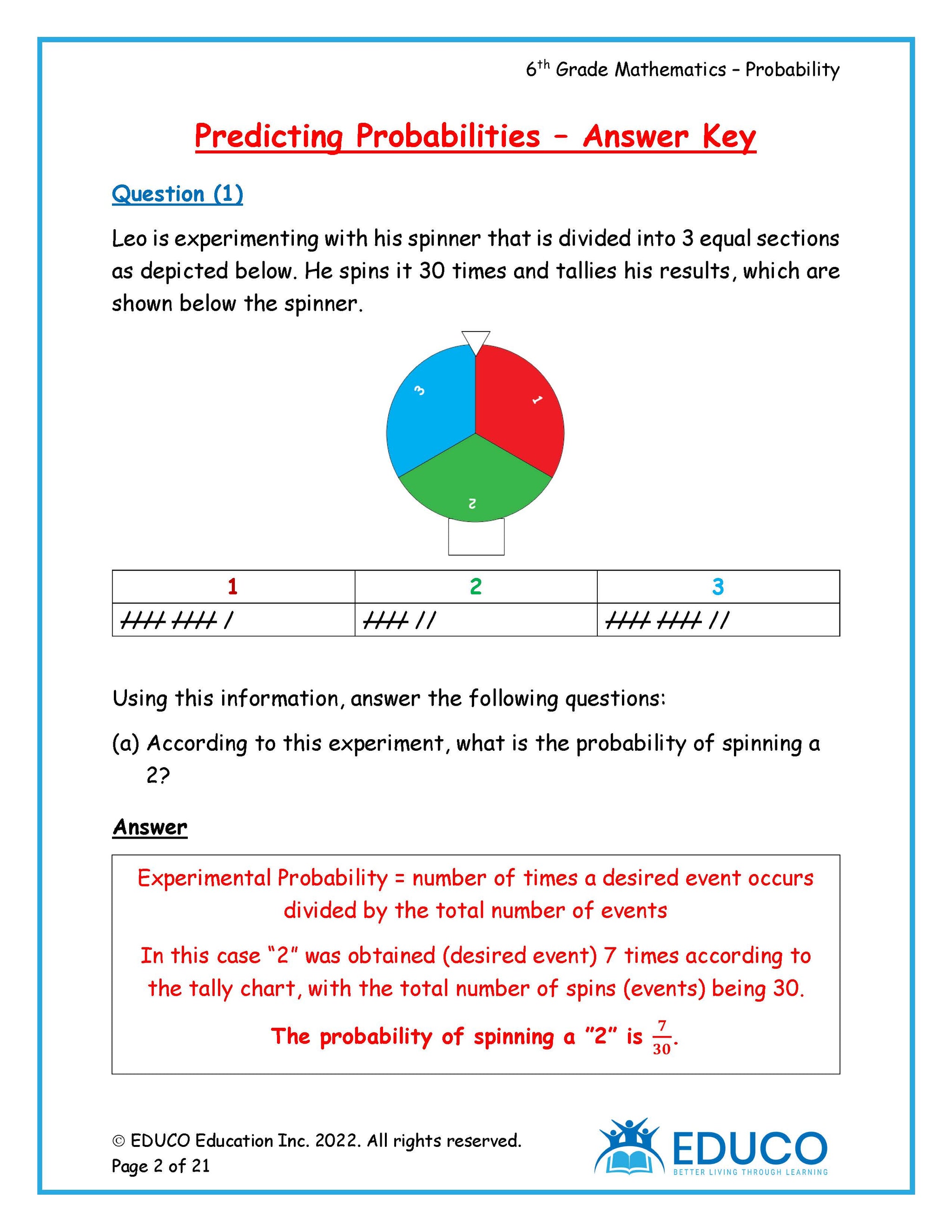 Unit 11: Probability - Grade 6 Math (Digital Download) – EDUCO Education