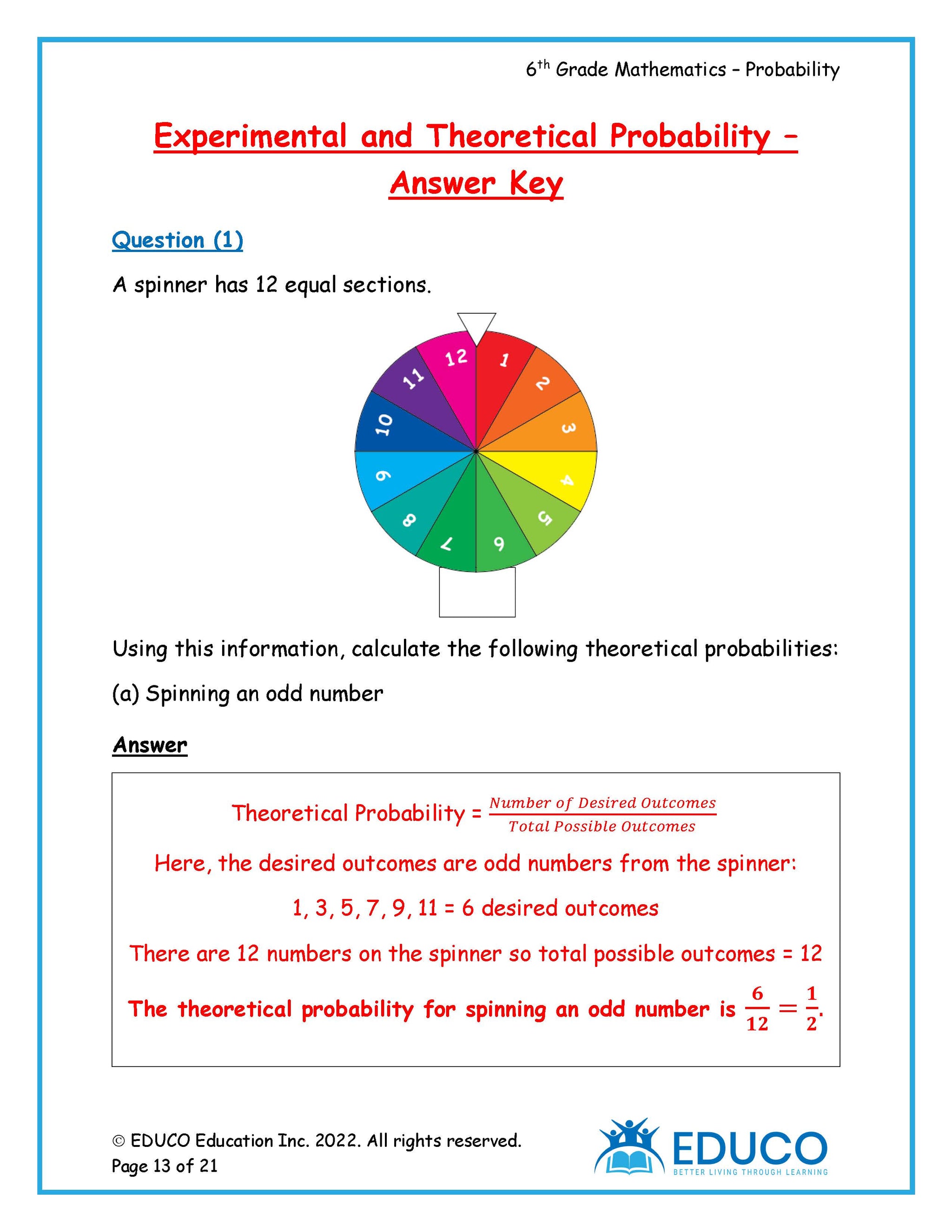 Unit 11: Probability - Grade 6 Math (Digital Download) – EDUCO Education